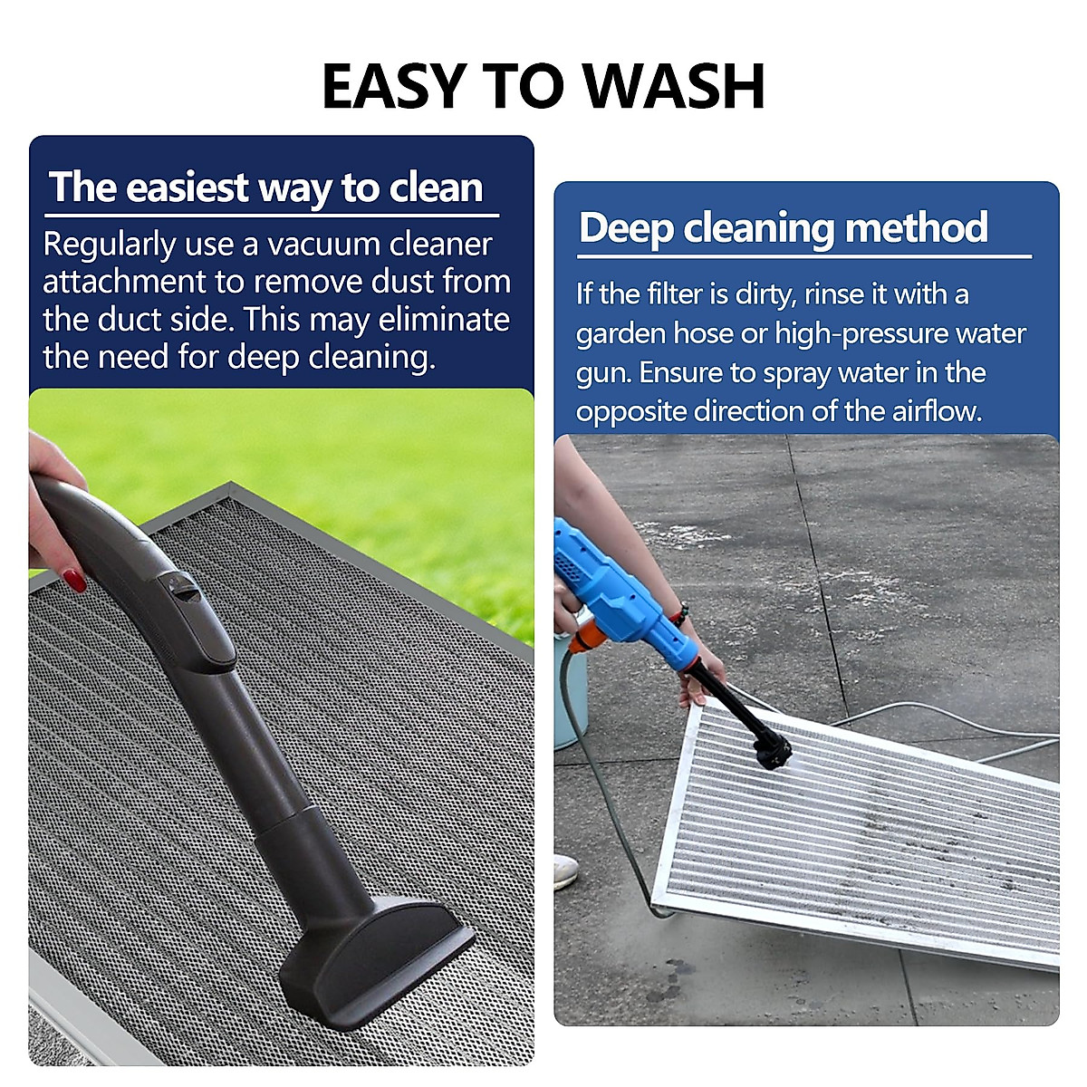 Demiwise 20x25x1 Electrostatic Air Filter, MERV 8 Washable Aluminum AC/HVAC Furnace Filter, Reusable Permanent Air Filter, Lasts a Lifetime, Easy to Install, Healthier Home/Office Environment