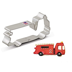 Firetruck Cookie Cutter 5" Made in USA by Ann Clark