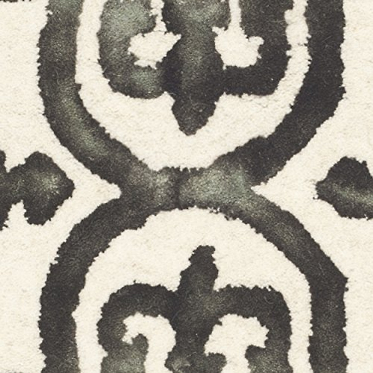 SAFAVIEH Dip Dye Collection 2' x 3' Ivory/Charcoal DDY711D Handmade Moroccan Watercolor Premium Wool Accent Rug