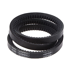 HARFINGTON 13x890 Cogged V-Belts AX Section Drive Raw Edge Belt 890mm Inner Girth 13mm Width 9mm Thickness EPDM for Power Transmission