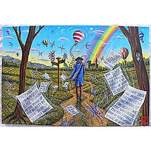 Joseph KALIHER (Texas 1970) PARABLE OF THE SOWER OF MEMES OIL on CANVAS cm 40x60