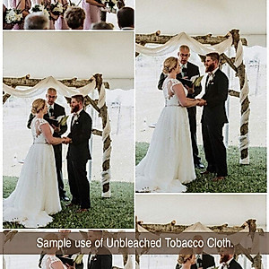 Natural Unbleached Tobacco Cloth Cotton Fabric - Lightweight for Wedding Decor by The Yard by JCS