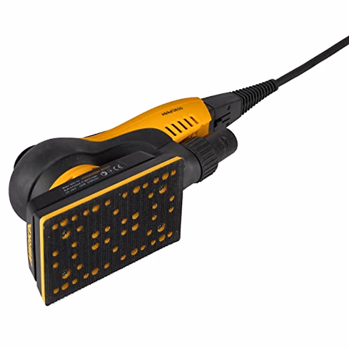 Mirka DEOS Direct Electric Orbital Sander Tool 353XCV / 3 inch x 5 inch / 3mm orbit/Dust-free Sanding / MID3530201US, Yellow, Black