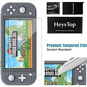 HEYSTOP Kompatybilna Torba do przenoszenia Nintendo Switch Lite, ochronne case NA wyświetlacz z z hartowanego szkła, karta do greed, 6 nakładek NA kciuk do zestawu akcesoriów Nintendo Switch Lite
