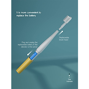 Blenpapa Battery Powered Electric Toothbrush for Kids, Sonic Toothbrush, IPX7 Waterproof, Yellow