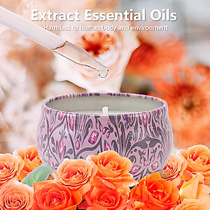 Candles Gifts for Women 3 Pack 2.5 oz Natural Floral Lavender Cherry and Rose Candles Set, Aromatherapy Candles for Home Scented, Portable Small Jar Candles Set for Travel, Spa, Bath, Yoga