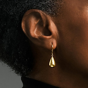 Ross-Simons Italian 18kt Yellow Gold Teardrop Earrings
