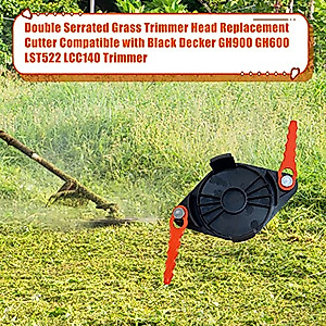 CDIYTOOL 31 Pcs AF-100 Weed Eater Bladed Head Double Serrated Grass String Trimmer Head Blades Replace Plastic Cutter Blades Compatible with Black De-cker GH900 GH600 LST522 LCC140 String Trimmer