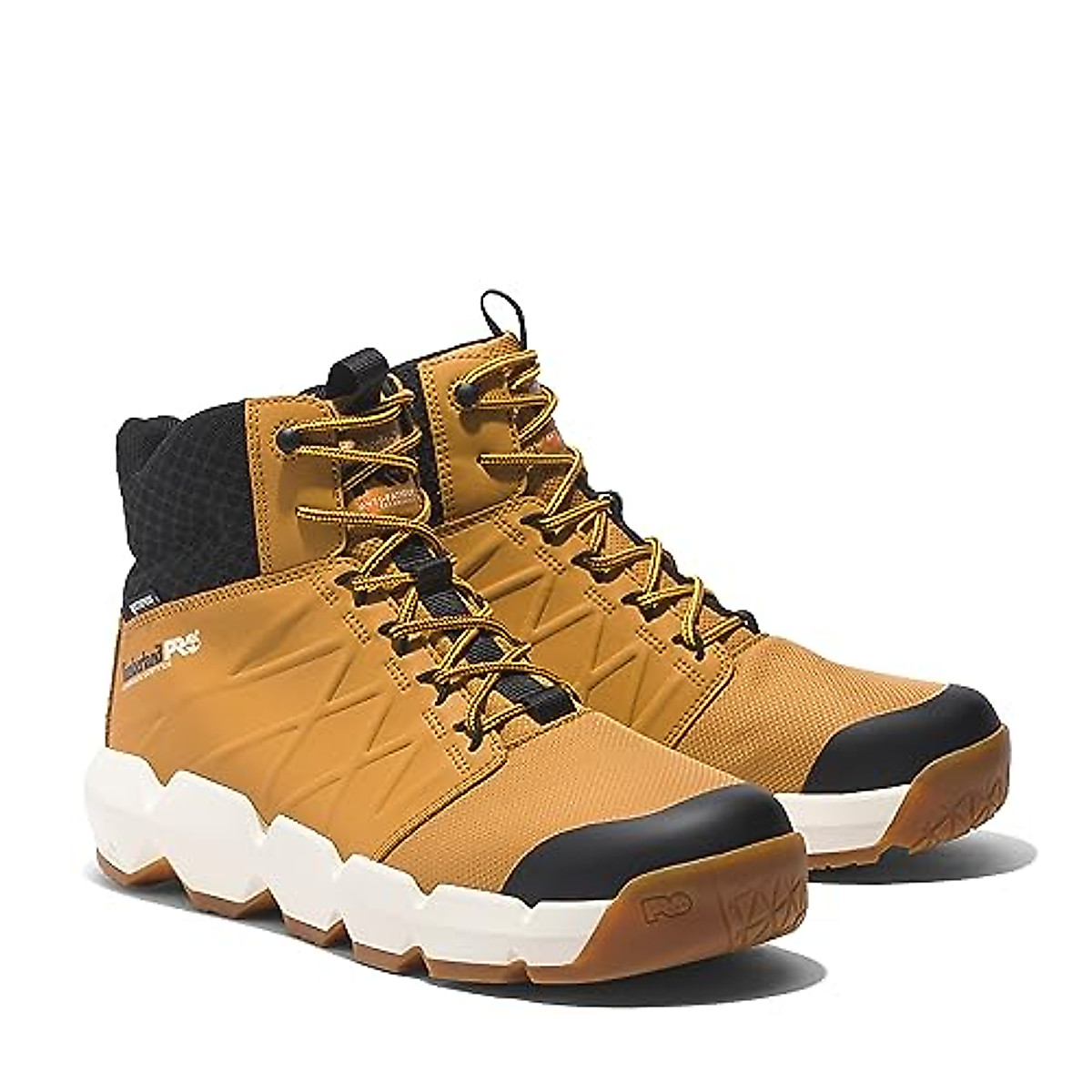 Timberland PRO Men's Morphix 6 Inch Composite Safety Toe Waterproof Industrial Casual Sneaker Boot, Wheat, 14