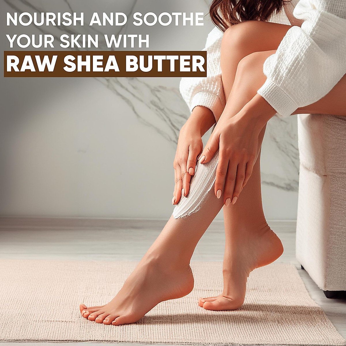 HERBOGANIC Pure Raw African Shea Butter, Organic White Ivory Premium 100% Natural Unrefined Ghana Skin Beauty Care Face Body Hair Scalp Non GMO (5 Lb) (Shea Butter 5 LB)