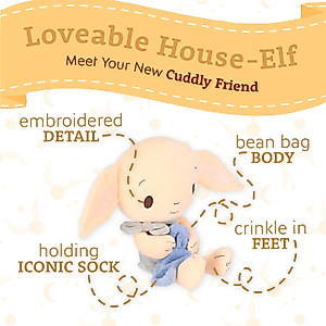 KIDS PREFERRED Harry Potter Dobby Plush Weighted Stuffed Animal The Lovable House Elf Holding His Iconic Sock for Babies, Toddlers, and Kids 15 inches