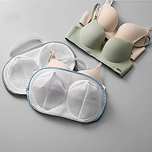 Large Bra Mesh Bags for Laundry, Lingerie Bra Bags for Washing Machine, Fits All Cups Anti Deformation Bra Washing Bag, Lingerie Bags for Washing Delicates (XXL-Large Pink - 6 Pack)