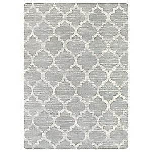 Lahome Moroccan Machine Washable Rug - 5x7 Area Rugs for Living Room Non-Slip Throw Large Grey Rugs for Bedroom Modern Trellis Carpet for Entryway Office Kitchen Dining Room Rug Decor (5'x7', Gray)