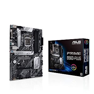 ASUS PRIME B560-PLUS LGA1200 (Intel 11th/10th Gen) ATX motherboard (PCIe 4.0, 2xM.2 slots, 8 power stages, 1 Gb LAN, DisplayPort, HDMI, USB 3.2 Gen 1 Type-C, USB 3.2 Gen 2, Thunderbolt™ 4 support)