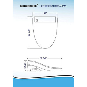 WOODBRIDGE BID-01 Smart Toilet Seat, White