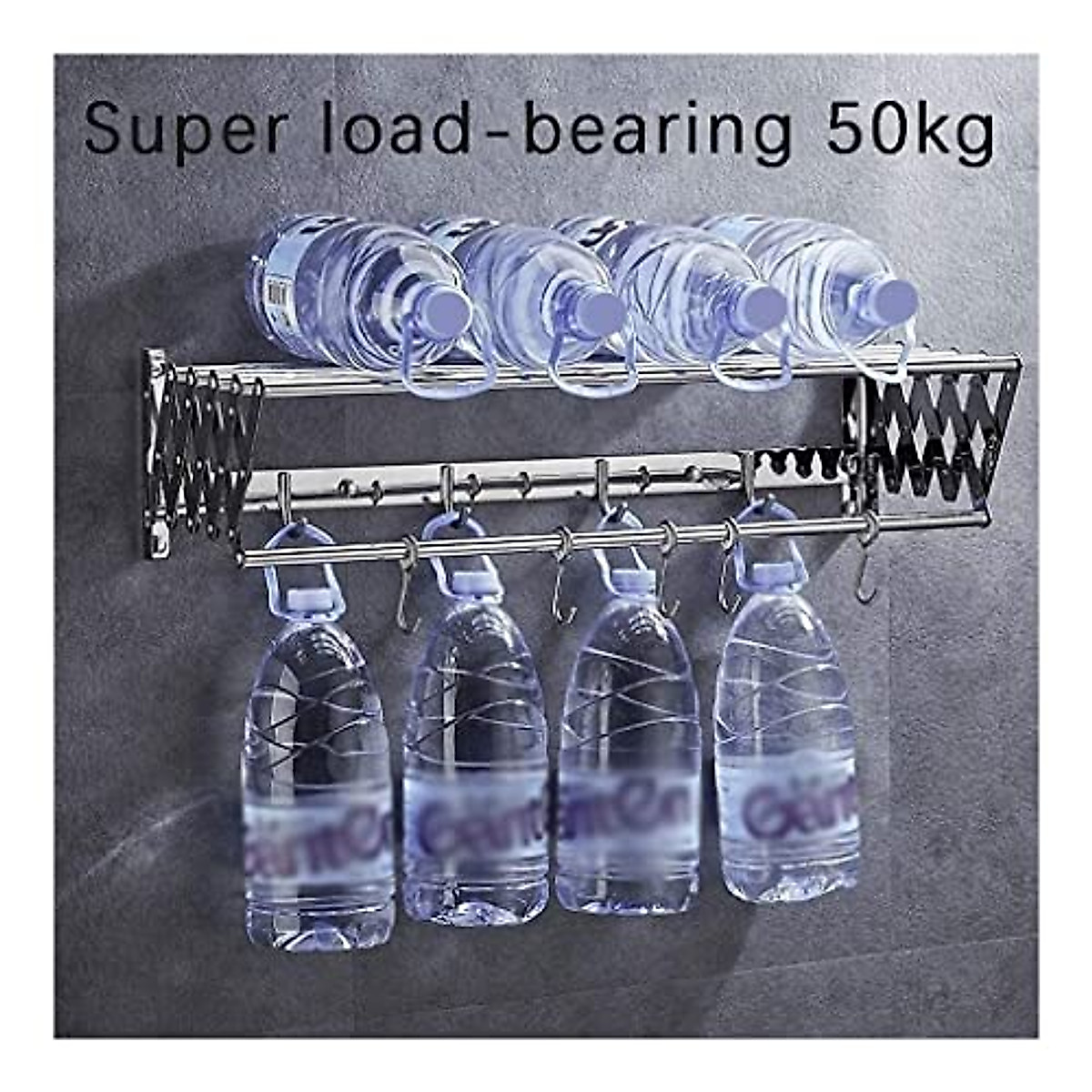 XMCX Extendable Folding Drying Rack Wall Mounted Laundry Dryer Clothes Airer Bath Towel Rack Huge Capacity Bathroom Bar Space Saver Away Racks Easy Storage (Size : 90cm/35.4in)