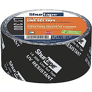 Shurtape LS 300 HVAC Line Set Tape, 55m Length x 48mm Width, Black (Pack of 1)
