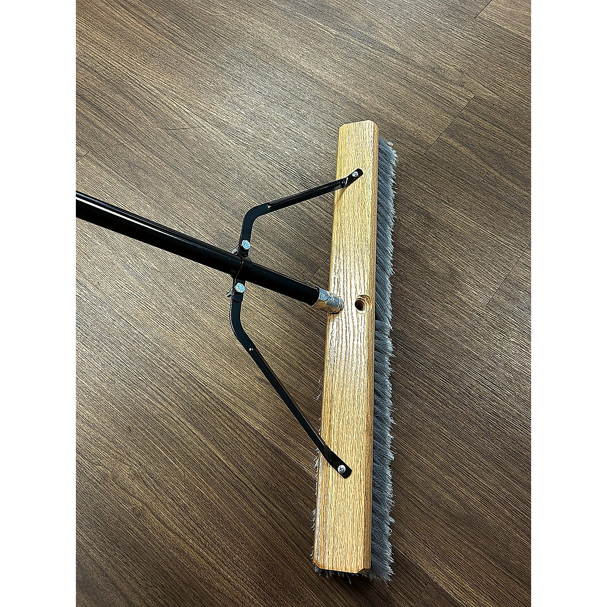 American Select Tubing Pbma24004-2 Heavy Duty 24" Multi-Surface Push Broom with Silver/Black Handle (2 Pack)