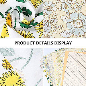 ARTIBETTER Embroidery Fabric Fall Flower Fabric Square Cotton Craft Fabric Bundle Patchwork 50X50cm Squares Quilting Sewing Patchwork DIY Artcraft Autumn Thanksgiving Day Supplies 8pcs Quilted Sheets