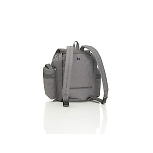 Storksak - Large, Multi-Functional, Waterproof, Travel Backpack Baby Diaper Changing Bag with Napkin Pad Holder, Fold-Out Changing Mat and Shoulder Straps, Grey