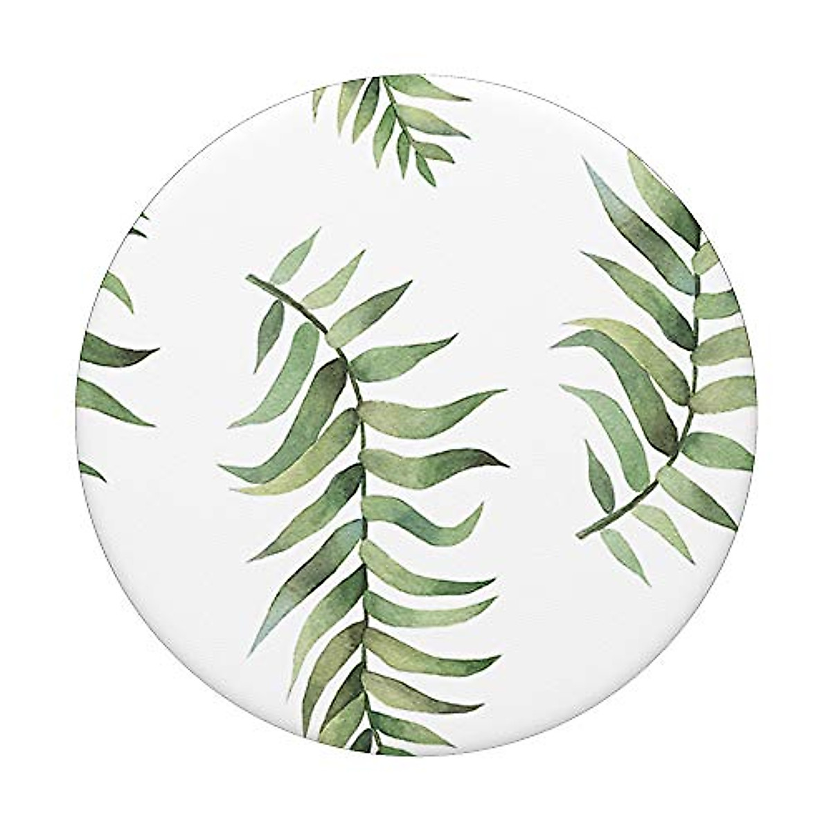 Green Watercolor Leaves Pop Socket PopSockets PopGrip: Swappable Grip for Phones & Tablets