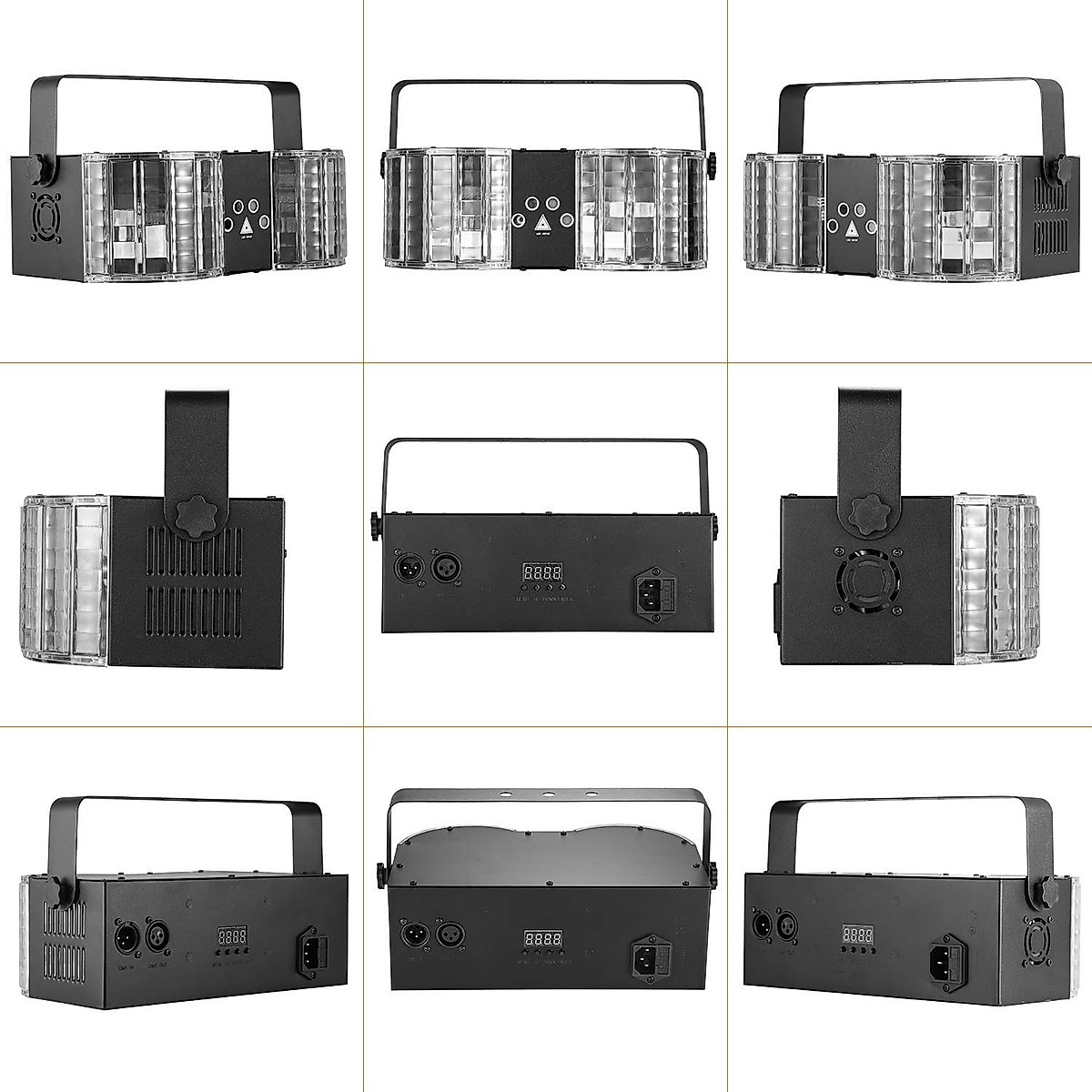 DJ Lights, BSYUN Professional RGBW LED 15 Modes DJ Lights for Parties, Sound Activated Modes DJ Disco Party Lights Compatible with DMX 512 & Remote for Indoor Parties