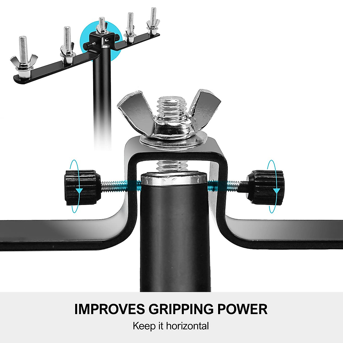 Julius Studio [2 Pack] 5-Crossbar Mount Backdrop Support, Dual & Triple Crossbar Connector Hardware for Multi Layer Backdrop Screens, Decorations, Photoshoot, Party, Birthday, Curtains, JSAG754