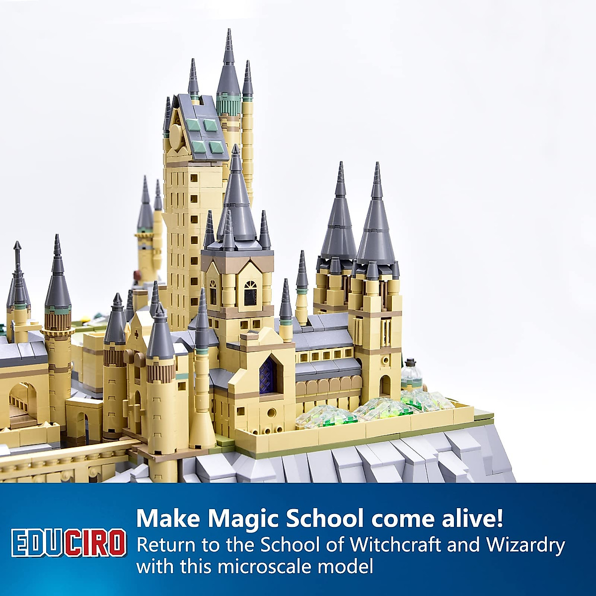 Under the Baubles Educiro Hogs Magic Castle Building Sets, (6862 Pieces) Adults Sets Challenging Wizarding World, 23-Inches Collectible Display Building Toy Set for Kids, Boys, and Girls Ages 16+