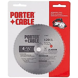 PORTER-CABLE 4-1/2-Inch Circular Saw Blade, Plywood Cutting, 120-Tooth (12057)