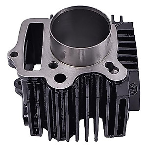 AIVWUMOT 52.4mm Cylinder Head with Sleeve Plug Spark Plug Upper and Lower Gasket Compatible with 4 Stroke Horizontal 90cc 110cc 125cc Engine ATV Quad Dirt Bike Pit Bike Tao Tao Go Kart Scooter