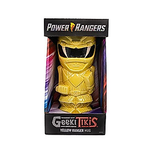 Geeki Tikis Power Rangers Yellow Ranger Ceramic Mug | Holds 15 Ounces