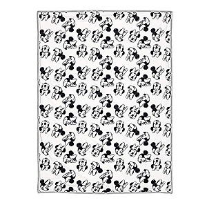 Lambs & Ivy Disney Baby Minnie Mouse Baby Blanket - White/Pink Minky/Jersey