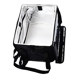 Insulated Food Delivery Bag 48L, Grocery Delivery Bag, Commercial Catering Bag, Waterproof and Anti Theft Design, 1680D Oxford Fabric, Large Capacity for Hot and Cold Food