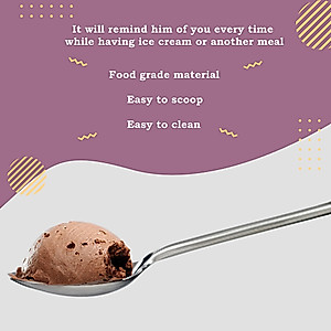 Father's Day Gifts from Daughter, Dad's Ice Cream Shovel, Stainless Steel Ice Cream Spoon Gift for Father's Day Gifts, Emotional Funny Dad Birthday Gift, Cute Christmas/Thanksgiving Gifts for Dad