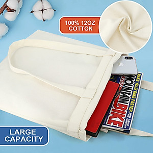 BeeGreen Flowers 12OZ Canvas Tote Bag With Inner Zipper Pocket Cute Aesthetic Mother's Day Cotton Tote Bag Reusable Tote Bag for Women Lightweight Washable Graphic Trendy Tote Bag