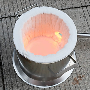 Lyrufexon Ceramic Fiber Insulation, 24"x15.7"x1" Thick, 2600F Fireproof Insulation Blanket for Wood Stove Baffle, Fireplace, Pellet Stove, Chimney, Furnace, Boiler, Pizza Ovens and Forge