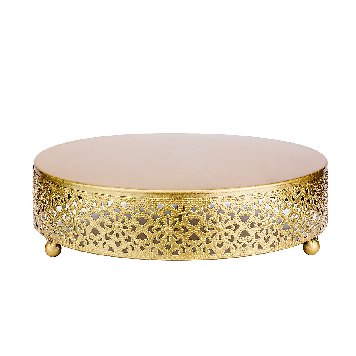 ZUMELER Gold Cake Stand,10" Round Iron Cake Stands Cookies Cupcake Dessert Stands for Weedings Birthday Baby Showers Anniversary
