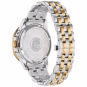 Citizen Men's Classic Calendrier Eco-Drive Watch, Moonphase Indicator, Month, Day and Date, Two Tone/Blue Dial