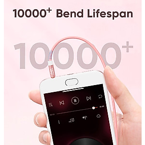 CableCreation 3.5mm Audio Cable 10FT/3m, 3.5mm Stereo Auxiliary Aux Cable Compatible with Phones, Headphones, Laptops, Phones, Car/Home Stereo, Speaker & More, Pink