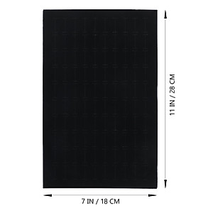 Healeved 5pcs Black Velvet Ring Insert Display Trays Insert Ring Holders Sponge Rings Earring Display Holders Foam Holder Organizer for Jewelry Showcase