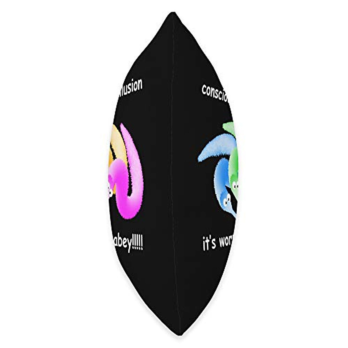 Magic Fuzzy Worm on a String Store Death is Inevitable, Magic Worm on a String Meme Throw Pillow, 16x16, Multicolor