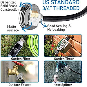 Misting Cooling System, Pre-Assembled Misting Kit,33FT (10M) Misting Line + 10 Brass Mist Nozzles + a Brass Adapter(3/4") Outdoor Mister for Patio Garden Greenhouse Trampoline Sprinkle