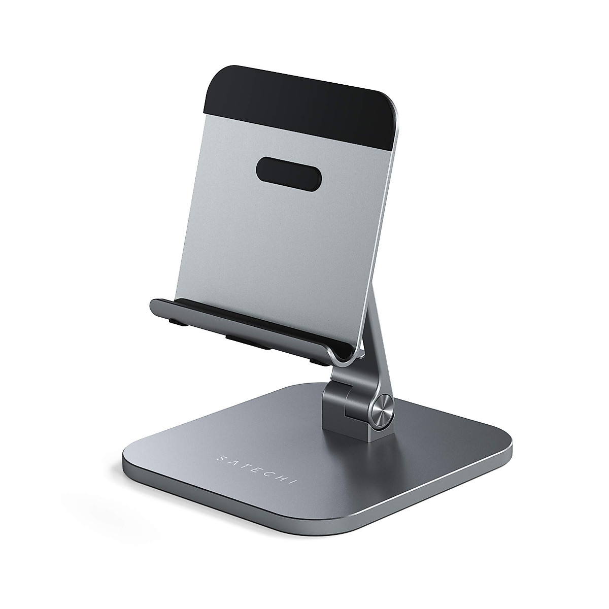 Satechi Aluminum Desktop Stand - Adjustable Tablet Mount with Protective Grips - Compatible with All iPad and Tablet Models, iPad Pro M2/ M1, iPad Air M1, iPad Mini, iPhone 16/15/14/13/12 and More