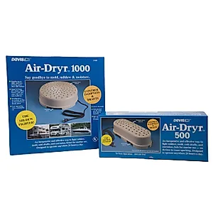 Davis Air-Dryr 500 & 1000 2 Pack Bundle - Quiet Room Dehumidifier for Moisture Problems and Wet Air Solution - Boat Dehumidifier - Portable Dehumidifier for RV, Camper, Bathroom, Bedroom and More