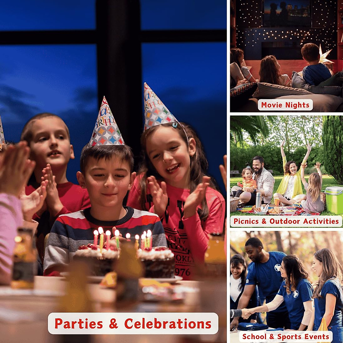 EBEGEE Popcorn Bags, Greaseproof Popcorn Bags Individual Servings, 100 Pcs Convenient Portions Movie Night Supplies, Versatile Popcorn Containers, Ideal for Parties and Events