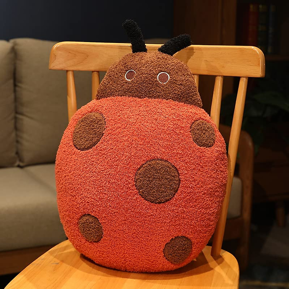 TONGSONG Cute Pillow Plush Ladybug Stuffed Animal Stuff Ladybird Plush Pillow Toys Kawaii Soft Lady Beetle Pillow Hugging Stuffed Ladybug Gift for Kids Home Decor¡­