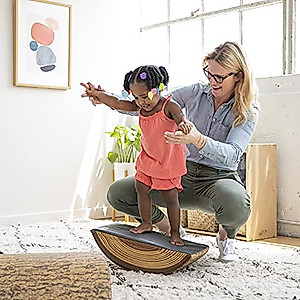 ECR4Kids SoftZone Tree Log Climber Set, Balance Builders, Chocolate, 3-Piece