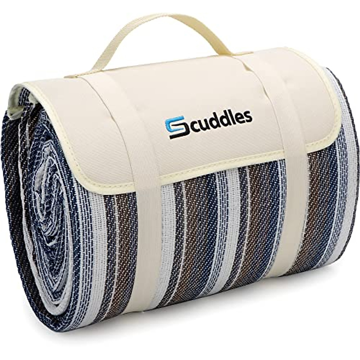 scuddles Picnic Blankets Dual Layers Picnic Blanket Outdoor Water-Resistant Handy Mat Tote Spring Summer Camping Blanket Great for The Beach