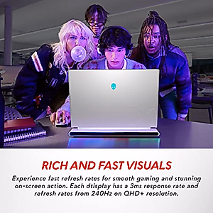 Alienware X16 R1 Gaming Laptop - 16-inch QHD+ 240Hz Display, Intel Core i9-13900HK, 32GB LPDDR5 RAM, 1TB SSD, NVIDIA GeForce RTX 4080 12GB GDDR6, Windows 11 Home - Lunar Silver