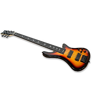 Fretless 6 String Electric Bass Bolt_On Maple Neck,Poplar Body Sunburst